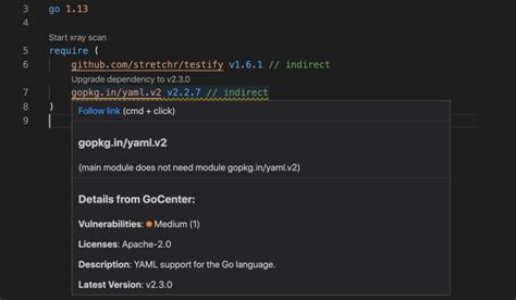 shift left security with golang in vs code ide jfrog