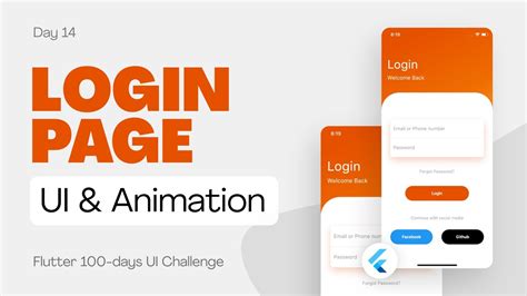 flutter ui tutorial login page ui design and animation