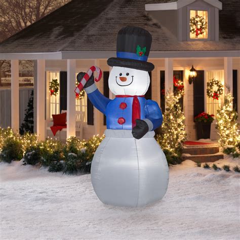Christmas Airblown Inflatable Jumbo Snowman 9 Ft Outdoor Lighted