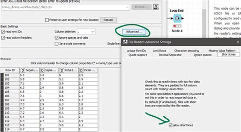 table row to variable loop start stops after first iteration knime