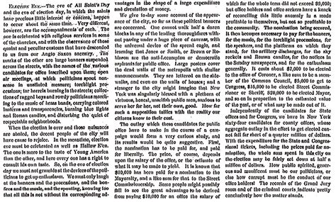 New York Herald Election Eve November 1 1858 House Divided