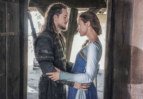 Alexander Dreymon As Uhtred Of Bebbanburg With Peri Baumeister As