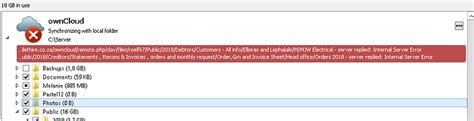 internal server error 500 server owncloud central