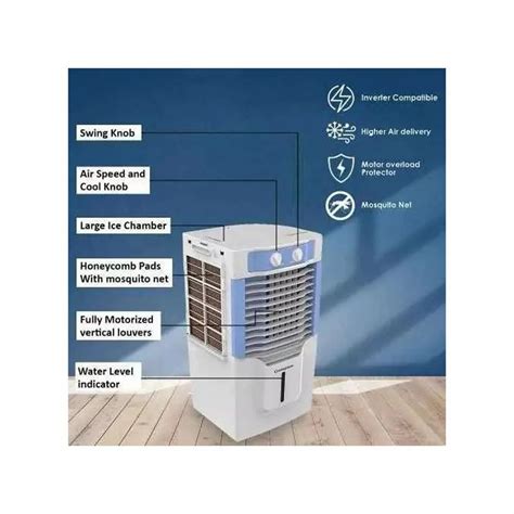 Crompton Acgc Ginie Neo 130w 10l White And Light Blue Personal Air