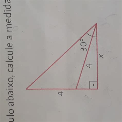 No Triângulo Da Figura Abaixo Calcule A Medida X Librain