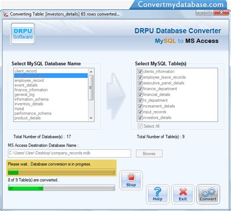 mysql to ms access database converter software convert mysql to ms access