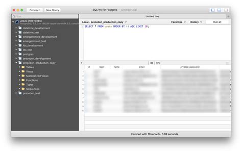 exploring your heroku rails app s database using sqlpro for postgres