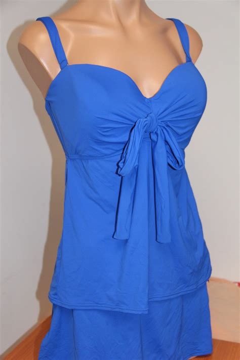 Nwt Coco Reef Swimsuit Bikini Tankini 2pc Set Sz M 32 34c Ocean Skirt