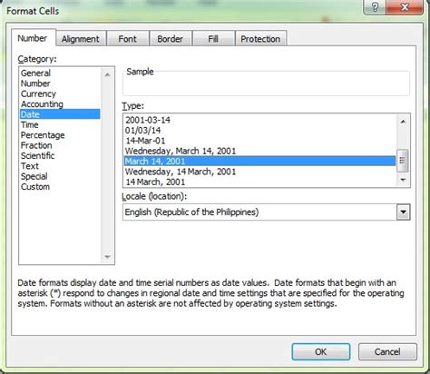 how to format date and time with excel 2010
