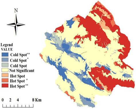 Spatial Distribution Of Hotspots And Coldspots With A Different