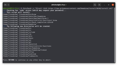 installing and using homebrew package manager on linux