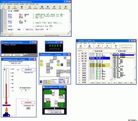 assembler with microprocessor simulator 8086 debugery i