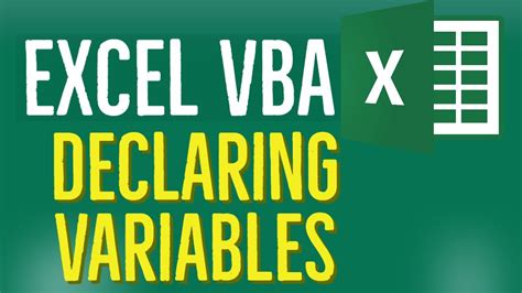 excel vba tutorial for beginners 35 declaring variables and using