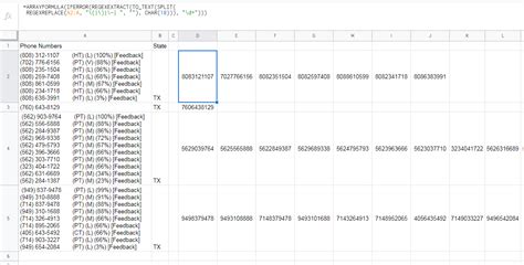 regex how to extract phone number and split to column in