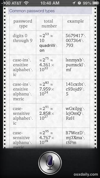 generate random passwords on the iphone with siri