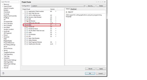 eclipse has no java facet version 1 8 stack overflow