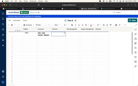 lookup with multi select dropdown contact list — smartsheet community