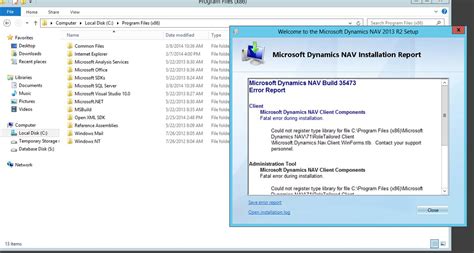 modifying the microsoft dynamics nav 2013 r2 installation