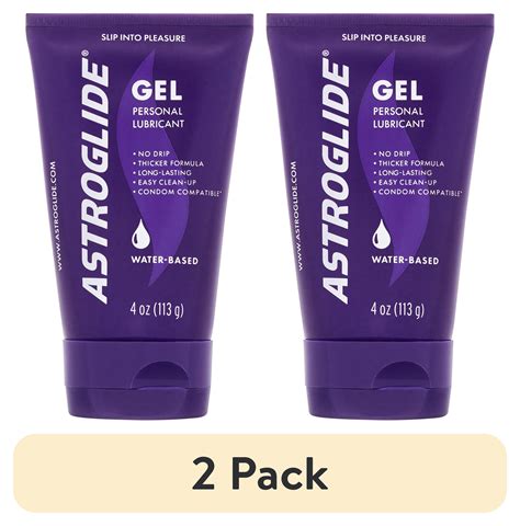 2 Pack Astroglide Water Based Lube 4oz Ultra Gentle Gel Personal