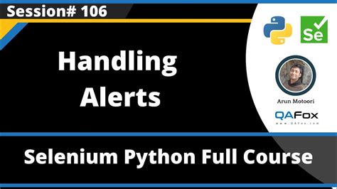 handling alerts selenium python session 106 youtube