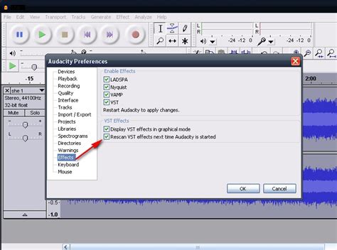 mini guide using audacity with vst plugins