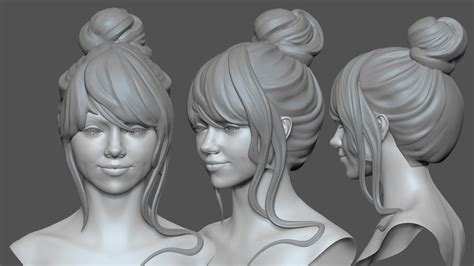 Artstation Female Character Velvet Base Mesh Zbrush 2019 Sculpt