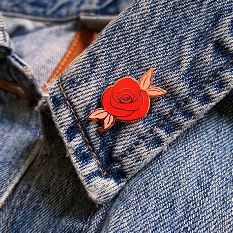 Desert Rose Enamel Pin Eradura Hand Embroidered Goods