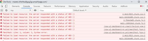 failed to load resource the server responded with a status of 403