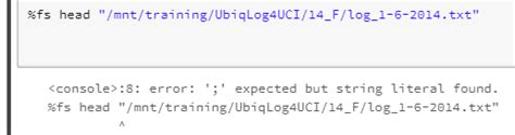 scala invalid literal number by running head command in azure