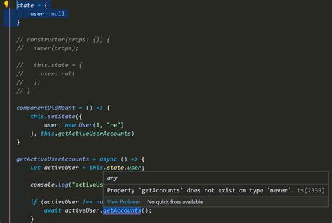 [résolu] [react] [typescript] problème de variable never une variable