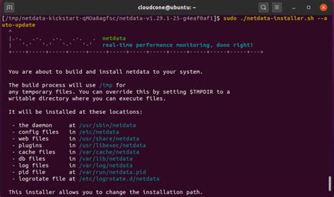 how to install netdata on ubuntu 20 04 tutorials and how to cloudcone