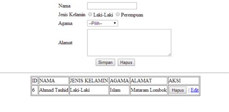 script php menyimpan data ke database