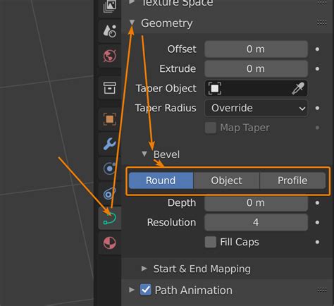 blender curve object bezier nurbs paths modifiers and profiles