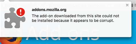 working chrome extension ported to firefox shown as corrupted in