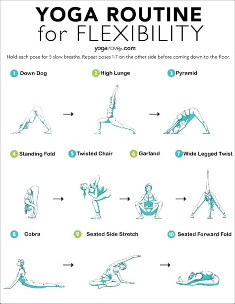 10 Minute Beginner Yoga Routine For Flexibility Free Pdf Yoga Rove