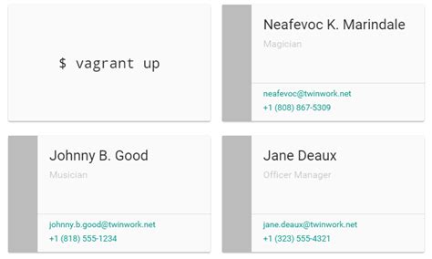 angular directive to create business cards angular script
