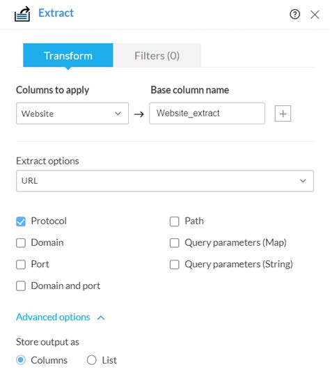 how to extract values from a text column