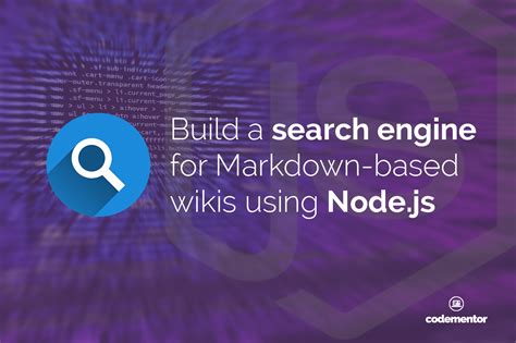 build your own node js search engine for github wikis codementor