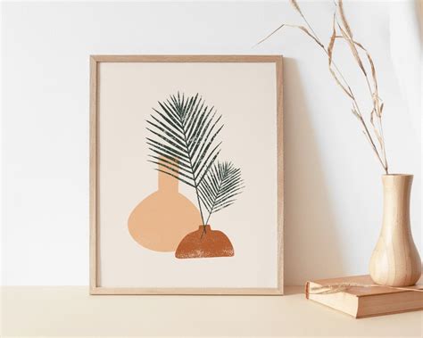 Boho Art Set Of 5 Prints Abstract Landscape Poster Bundle Etsy