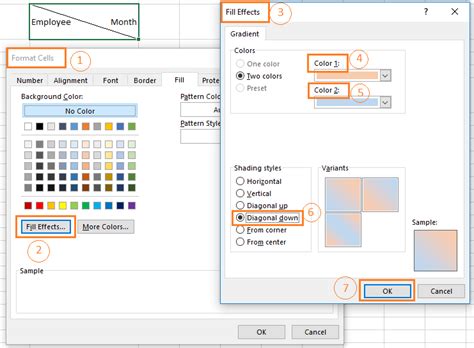 how to split a single cell in half in excel diagonally