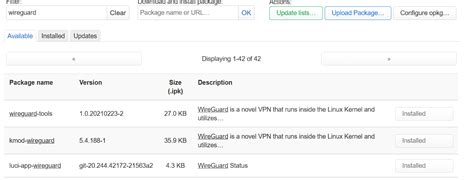 There Is No Wireguard From Interfaces Option To Choose Installing