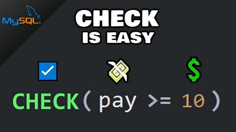 mysql check constraint is easy youtube