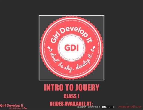 [pdf] introduction to jquery free tutorial for beginners