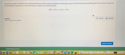 Solved Assume The Random Variable X Has A Binomial