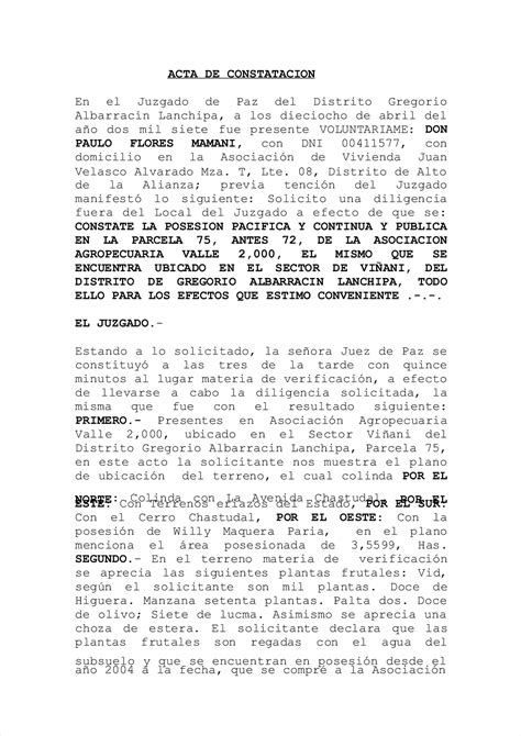 Pdf Acta De Constatacion 14 12 Compress Actaacta Dede