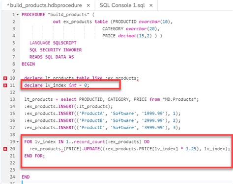 using table variable operators tutorials for sap developers