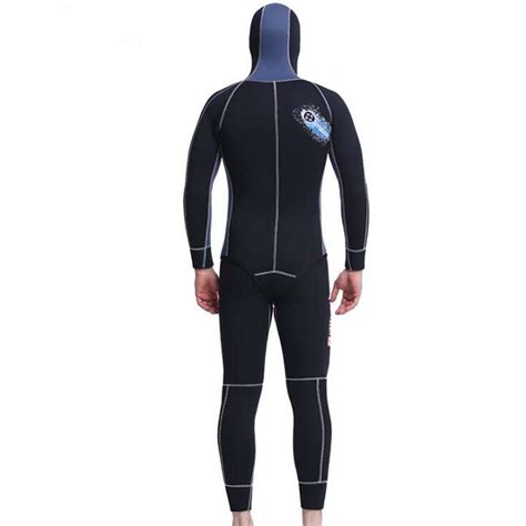 Two Piece 5mm Hooded Blindstitch Front Zip Wetsuit For Men Buy4outdoors