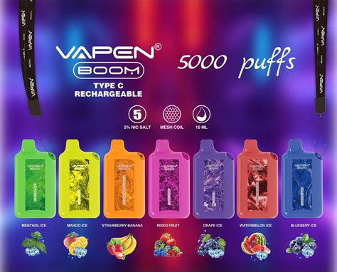Vapen Boom Pod Fume Extra Disposable Vape 5000 Puff Bar 16ml 5000 Puffs