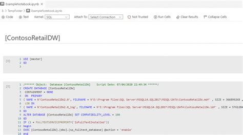 you can now script your database objects as a notebook